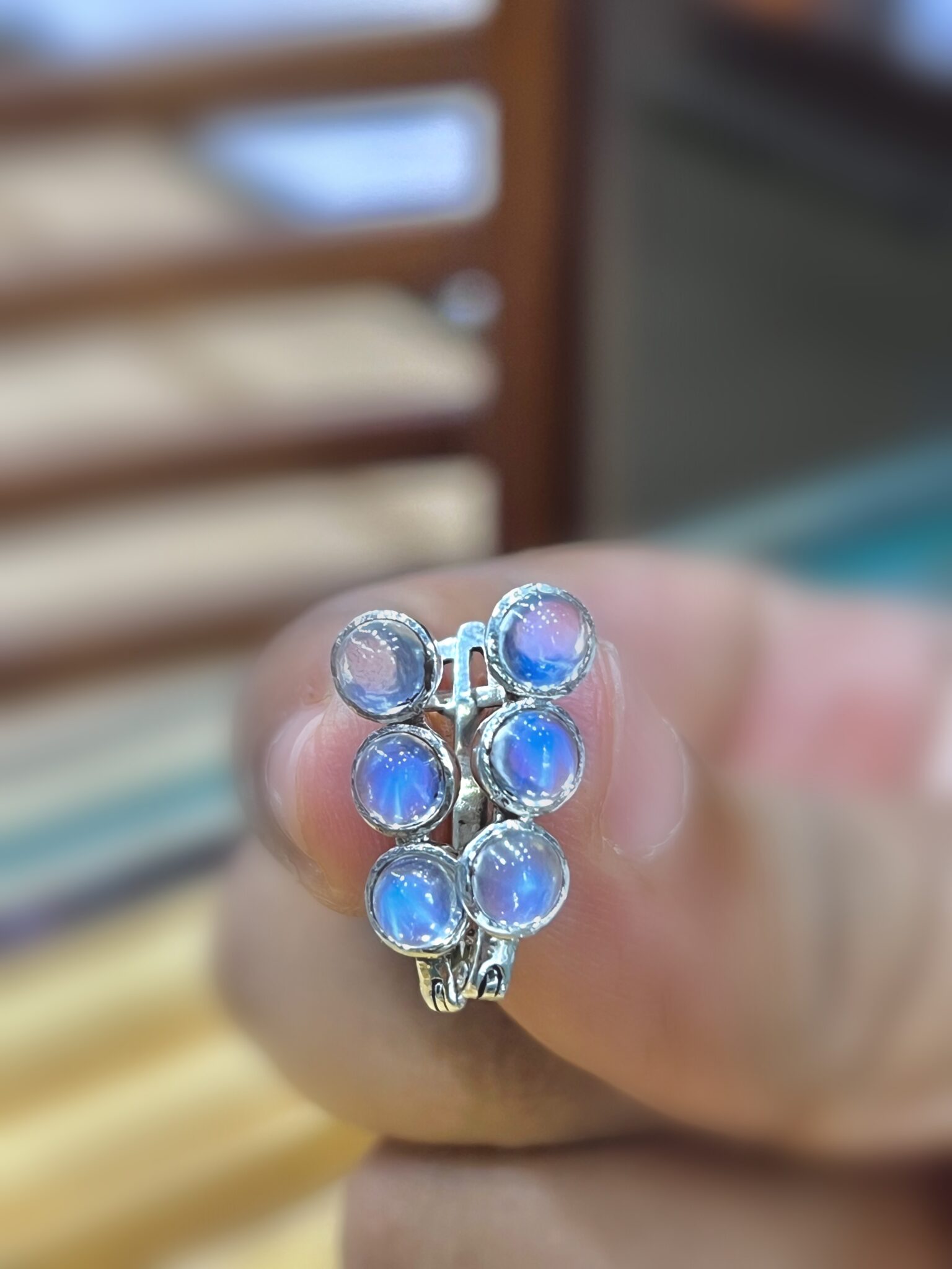 Blue Moonstone Earrings – Lihiniya Gems